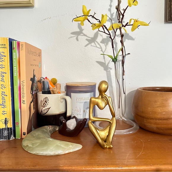 Art | Gold Abstract Modern Thinker Statuette | Poshmark